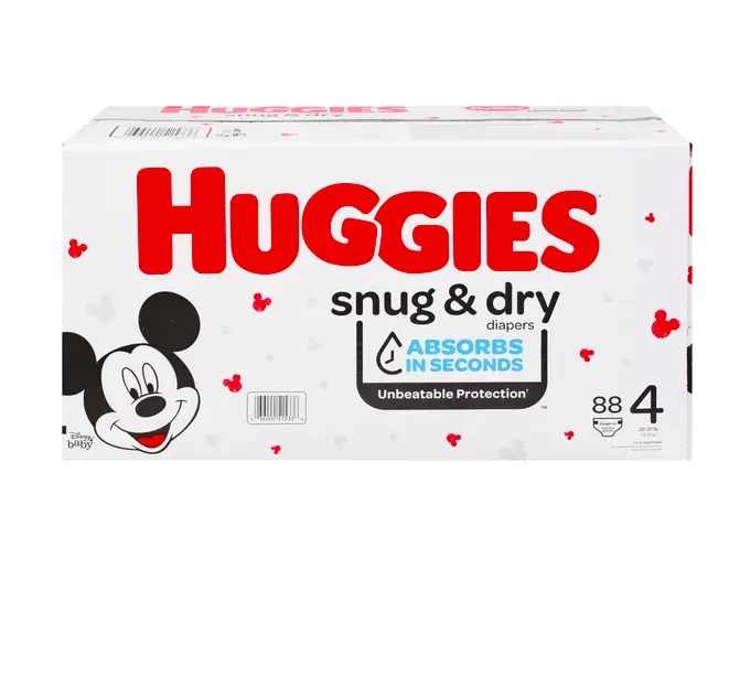 Huggies Plus Little Snugglers Diapers - Sizes 1-2 Bulk