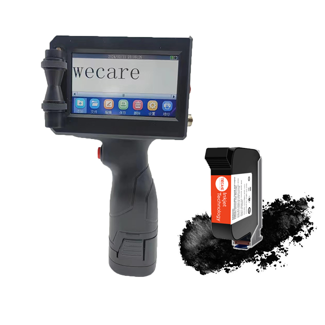 WECARE TIJ inkjet handheld printer Using Wecare Fast Dry Solvent Ink ...