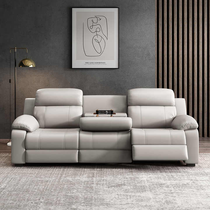 Modern Electric Recliner Sofa New Design Genuine Leather Upholstery ...