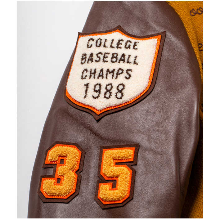 2024 OEM Oversized Varsity Jacket in Orange Embroidery Chenille Wool ...