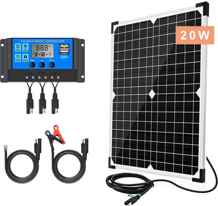 Home Systems Monocrystalline 12V 10A Solar Charge Controller Completo ...