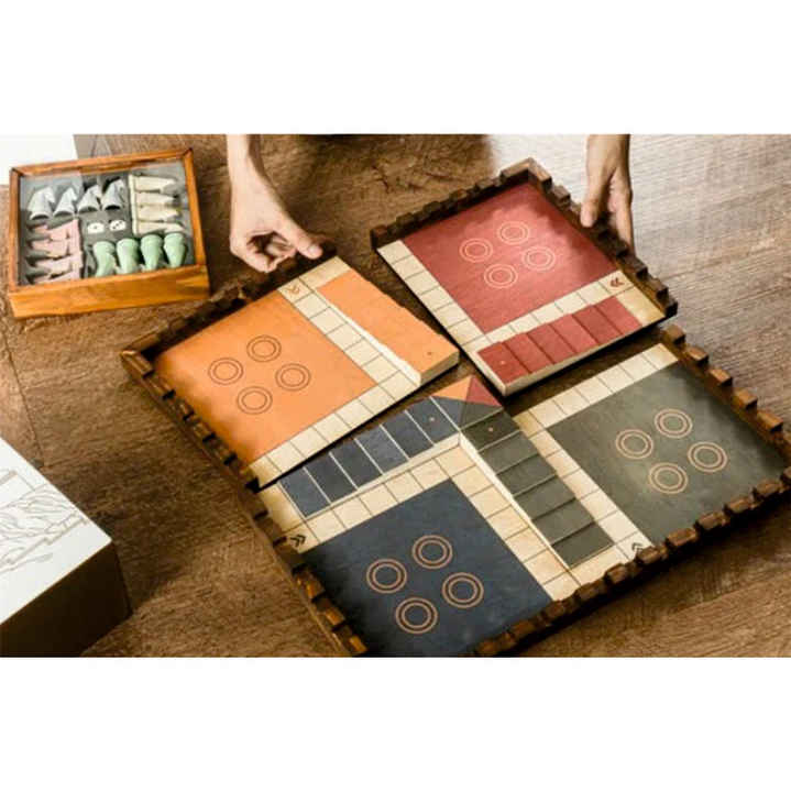 Customized Ludo Game - Handmade Wooden Board for All Ages