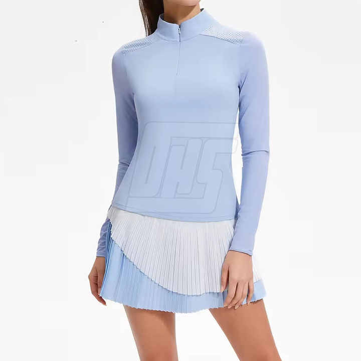 Professional Women Golf Uniform Elegant Polo Shirt With Skirt Outfit ...