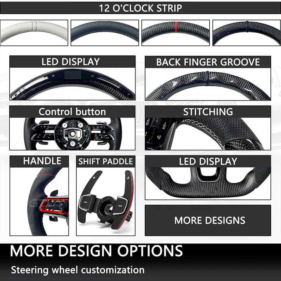 AMG Style Perforated Leather Steering Wheel for Mercedes-Benz GLE450 ...