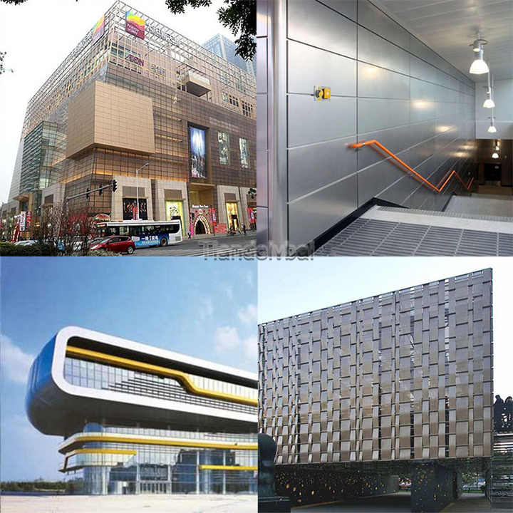 Exterior Curtain Wall Design Metal Aluminum Veneer Cladding Curtain ...