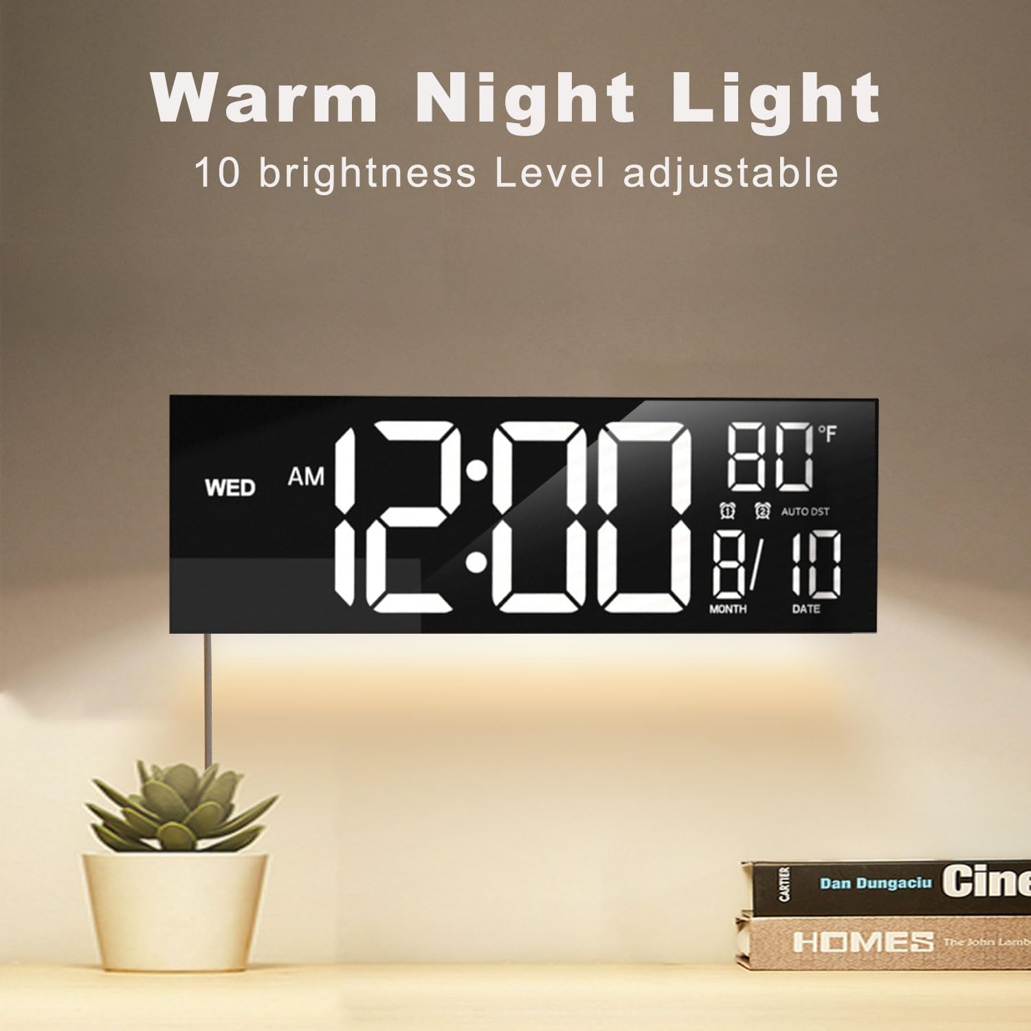 LED Large Digital Wall Clock Time Display - Stylish & Functional