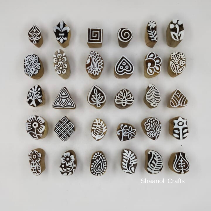 New Arrival Handmade Wooden Blocks Printing Henna Craft Paper Stamp ...