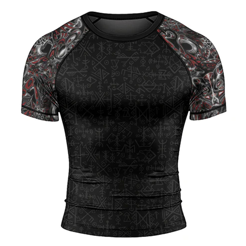 Custom Printed Rash Guard Sublimation Printed Rash guard MMA BJJ Men ...