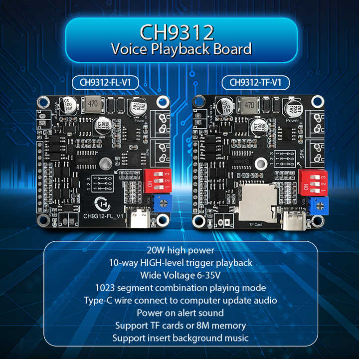 CH9312 High Lever Trigger Sound Module - Play Music & Control