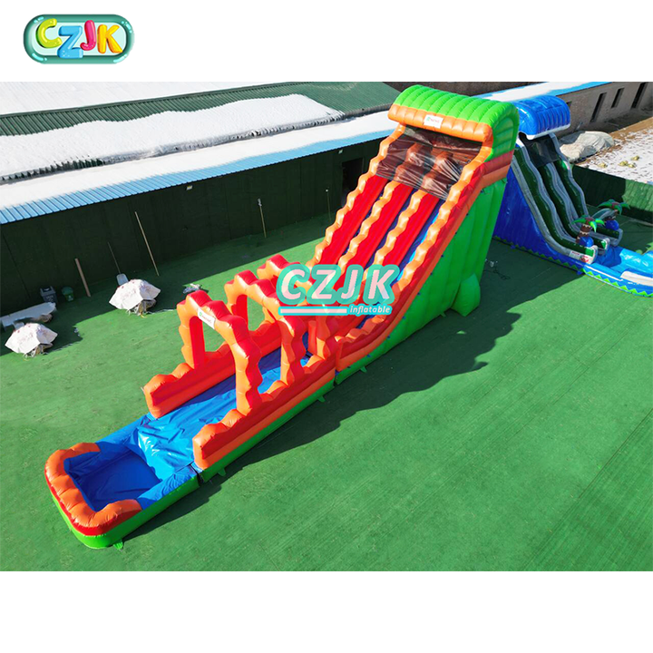 Commercial Backyard large Big Orange Tropical Water Slide Inflatable ...