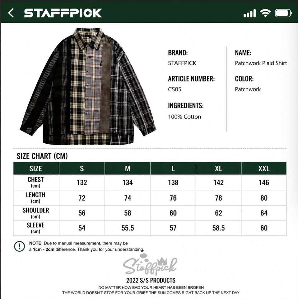 Patchwork Plaid Cotton Shirt Jacket with Functional Pockets Single ...