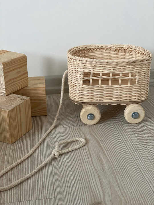 High Quality Rattan Mini Baby Shower Gift - Cute Car Rattan