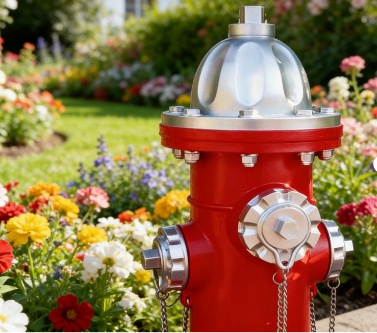 Decorative Fire Hydrant Resin Statue Large Red Fire Hydrant Figurine ...