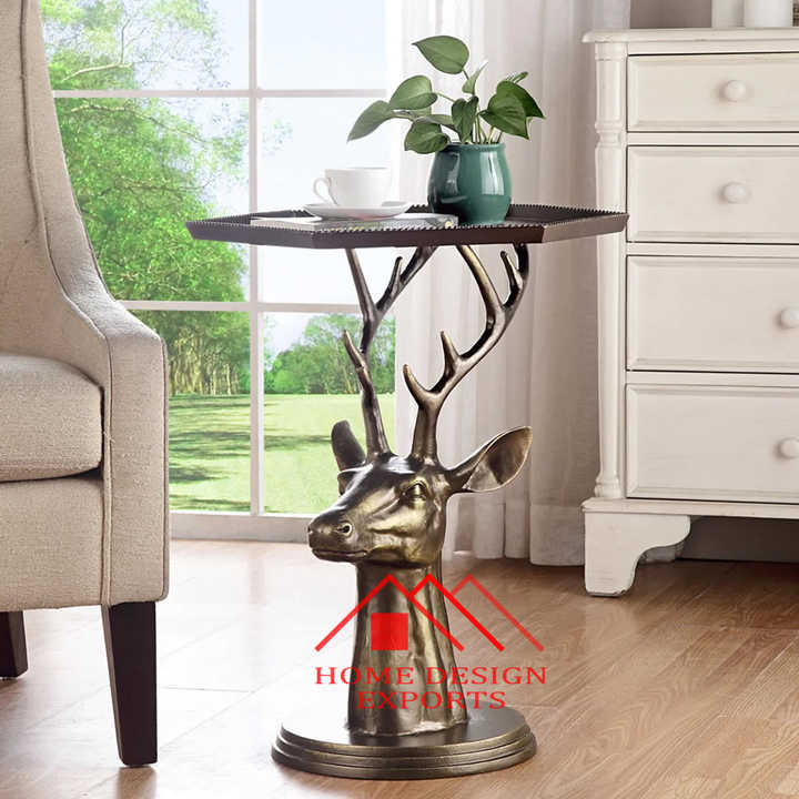 Reindeer Stag Head Side Table for Living Room Decor Wholesale Lowest ...