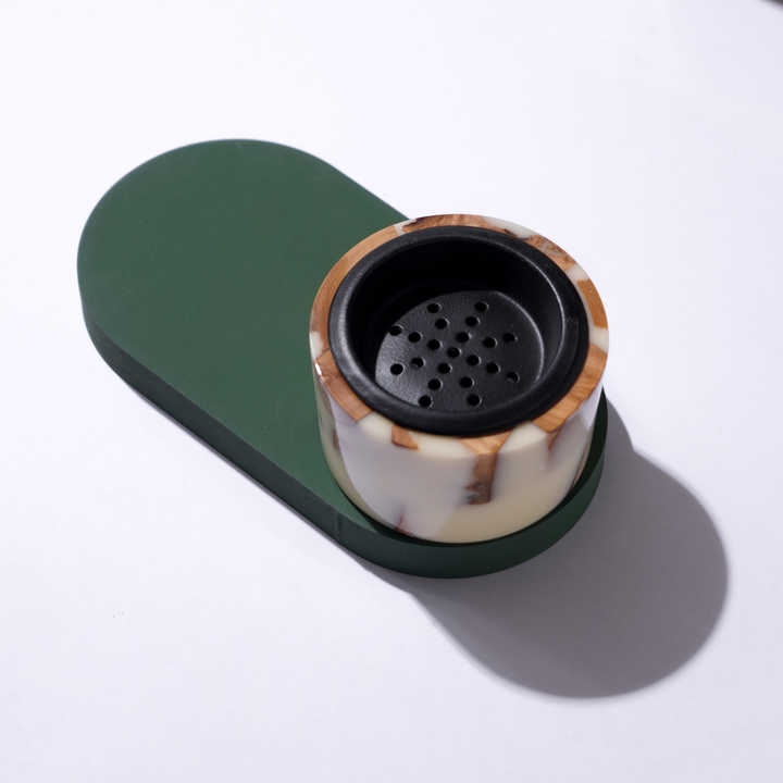 Traditional Arabian Mubkhar Bukhoor Censer with Unique Patterns Resin ...