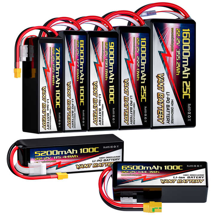 VANT FPV Battery Drone Lipo Battery 6S 22.2V 5200/6500/7200/8000/9000 ...