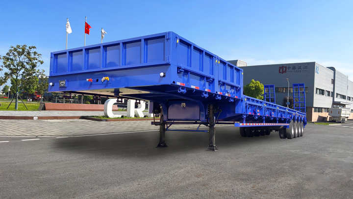 OEM HOWO Gooseneck Lowboy Truck Trailer 4 Axle Step Frame 70T Heavy ...