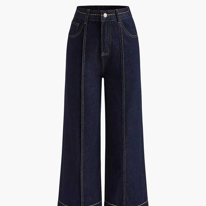 Women's High-Rise/Low-Rise Denim Jeans Mid Waist Breathable Colored ...