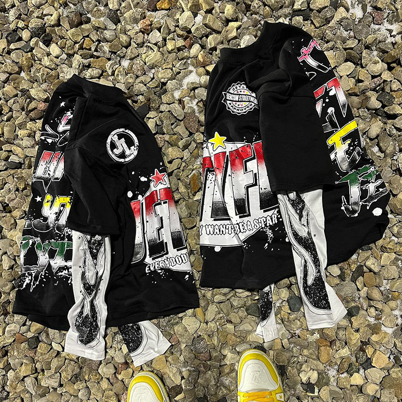 Custom 100% Cotton Hip Hop Street Wear Long Sleeve T-Shirt Oversize ...