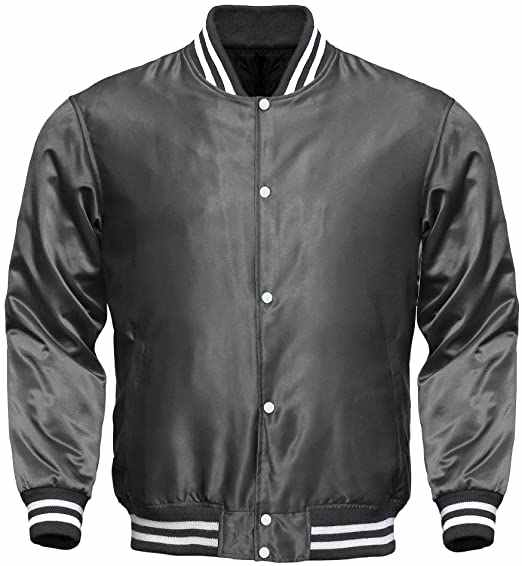 Custom Waterproof Satin Varsity Jackets Men Nylon Varsity Jacket Satin ...