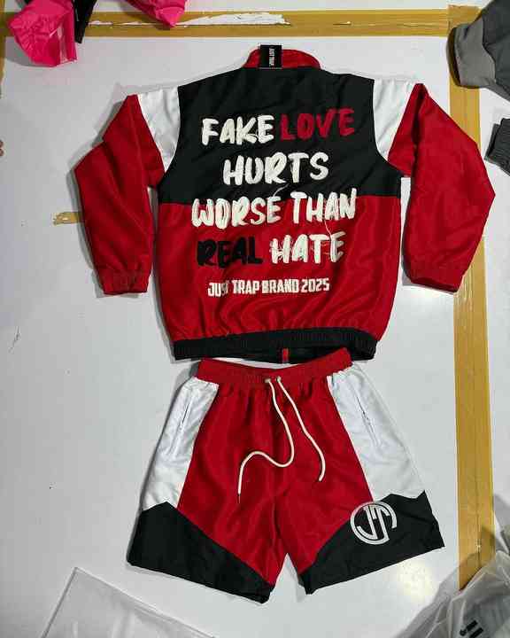 Windbreaker Two Piece Short Sets Street Wear Men Summer breathable ...