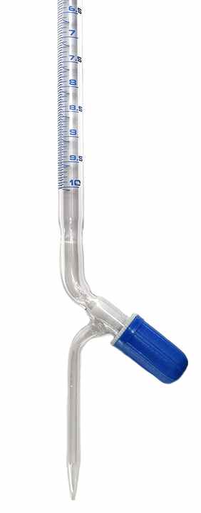 Glass Burette with PTFE Needle Valve Stopcock for Lab Use