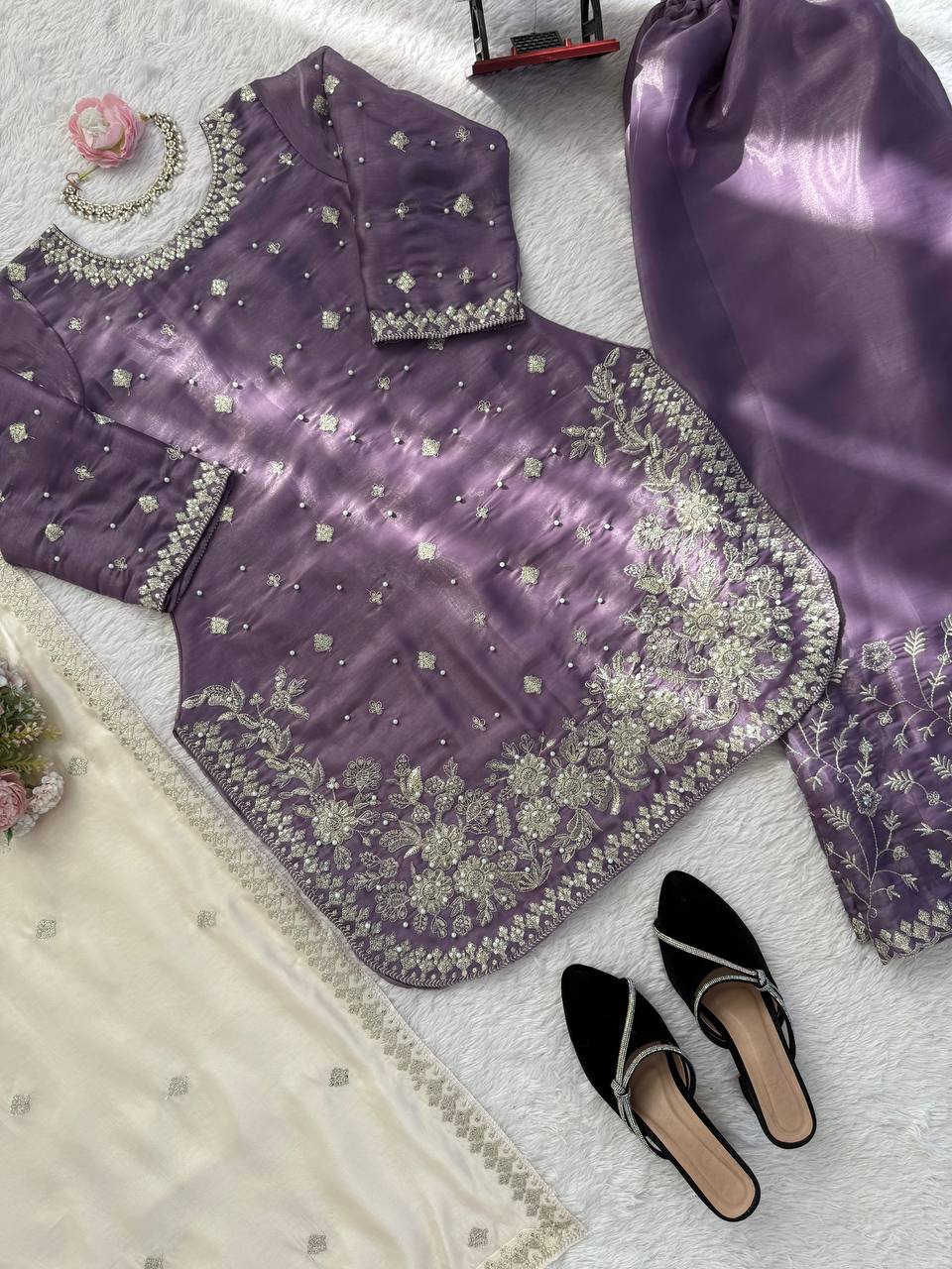 Shop Online Handwork Embroidery Suits Handcrafted Embroidery Detail ...