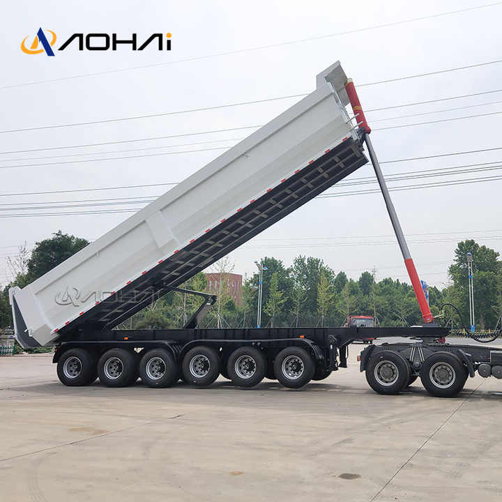 U Shape Hydraulic Cylinder Rear End Dump Tipping Tipper Sand Ore Dumper ...