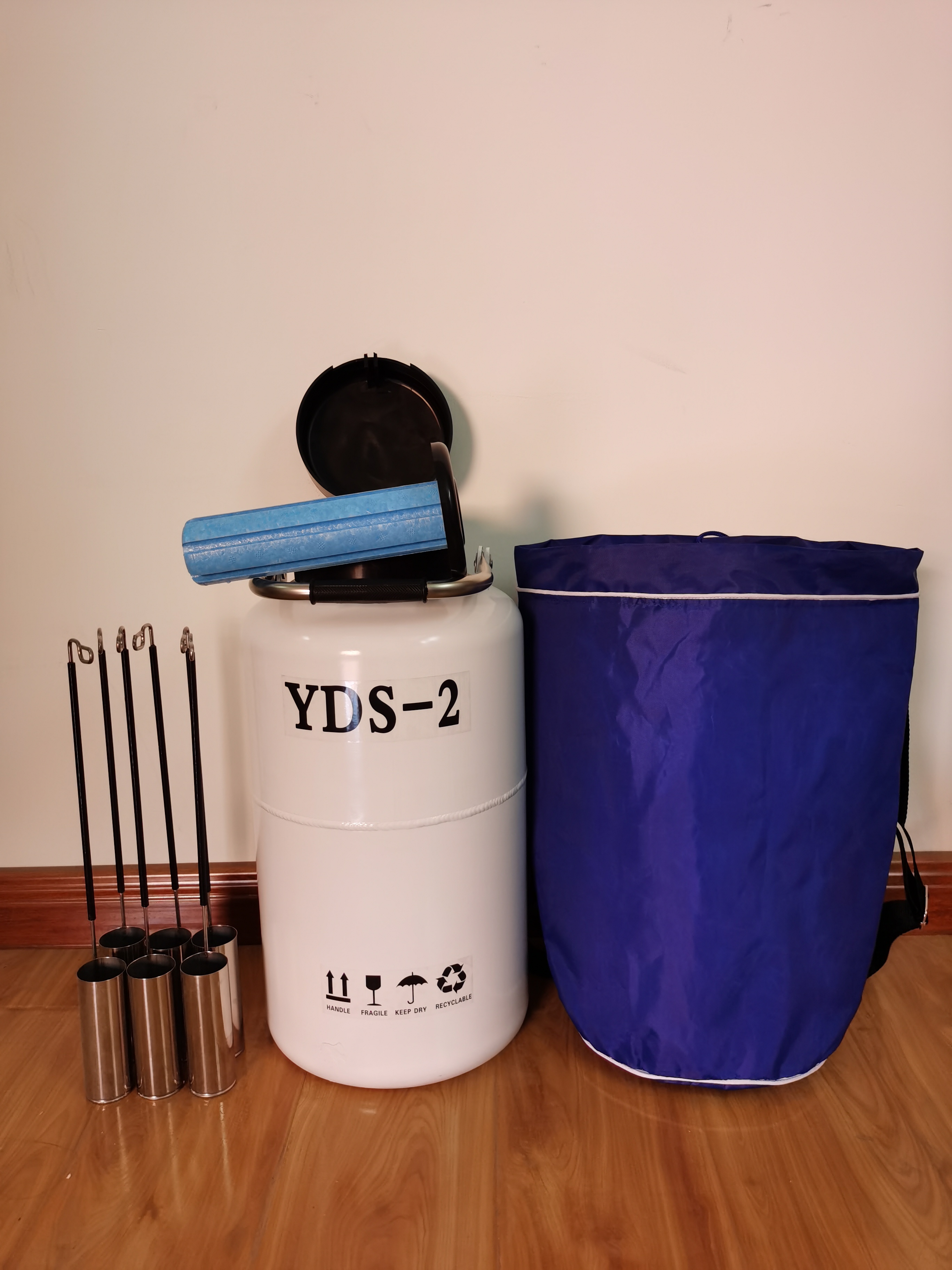 YDS-2 Dewar Flask Bull Semen Tanks Liquid Nitrogen Container For Bull Cattle Insemination ...