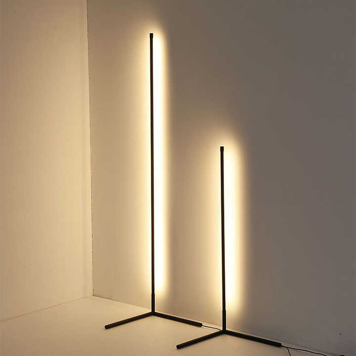 Luxury Tall LED Dimmable RGB Upholstery Corner Light Modern Bedside ...