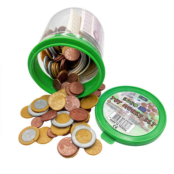Educational Euro Pretend Money Toys Kit for Kids - PLOMA