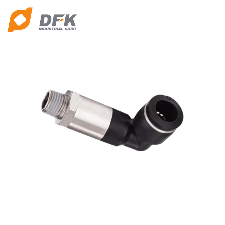 DFK 90° Dia 6 Long Elbow Pneumatic Plastic Fitting for Air Pressure ...