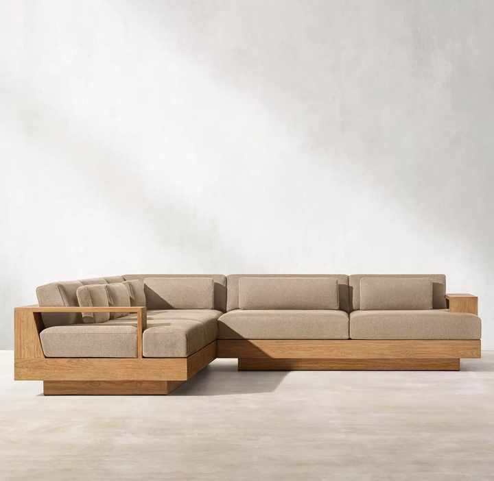 Luxury Outdoor Teak Sofa Set - Perfect for Gardens & Patios