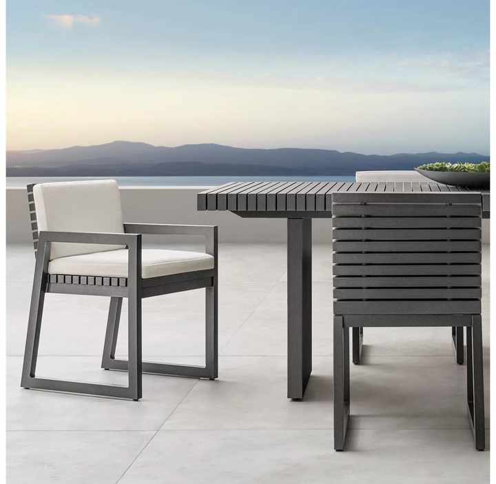 New Design Modern Patio Dining Set - Aluminum Outdoor Furniture for 8-10