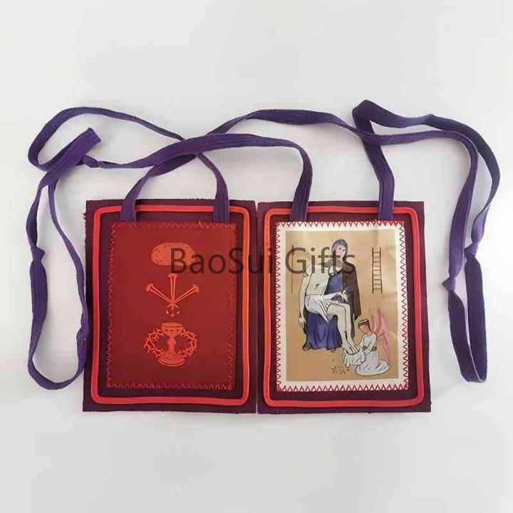 Religious Woof Felt the Purple Scapulars of Benediction and Protection ...