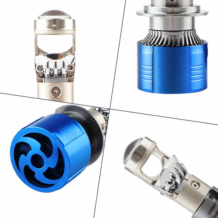 Mini LED Headlight HD Bi-led Projector Lens 12V Car Light LED 6000K ...