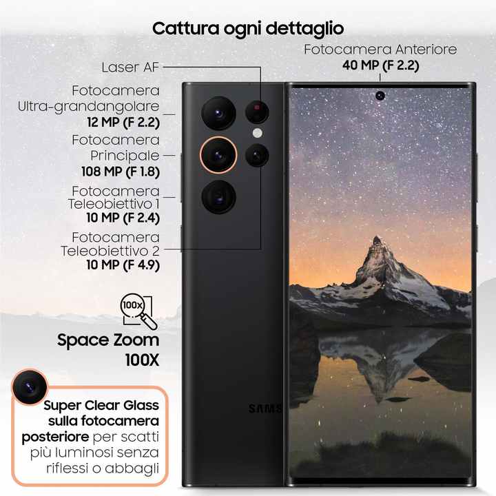 SAMSUNG Sam Galaxy S22 Ultra EU-512-12-5G-bk GAL. S22 Ultra 5G ...