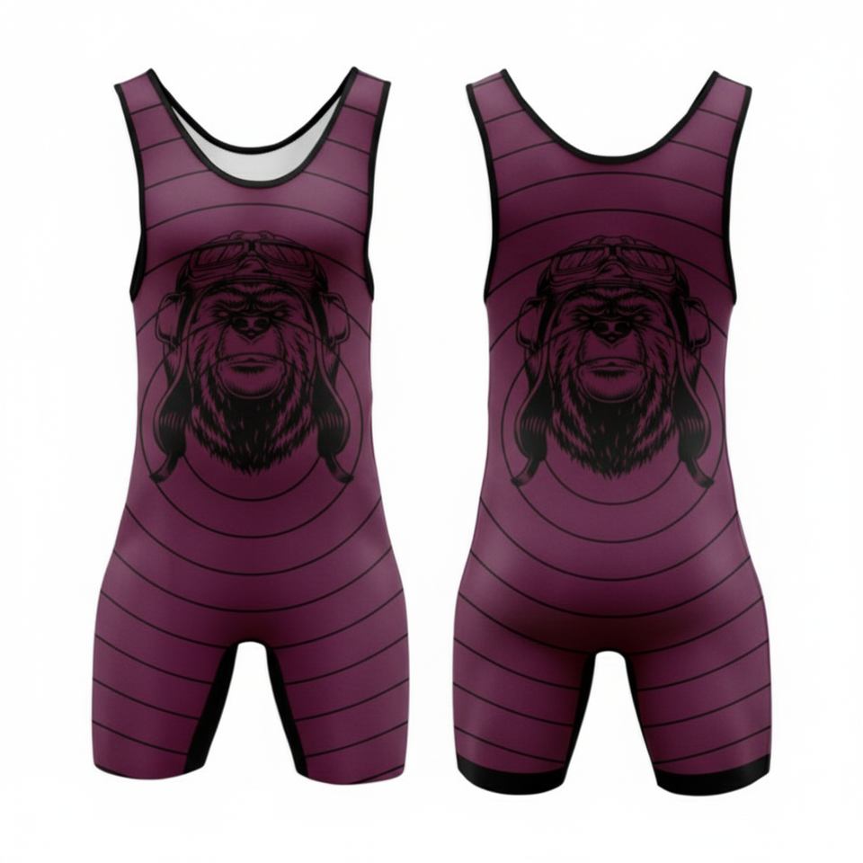 New Custom Sublimated Wrestling Singlet for Men Compression Fit Spandex ...