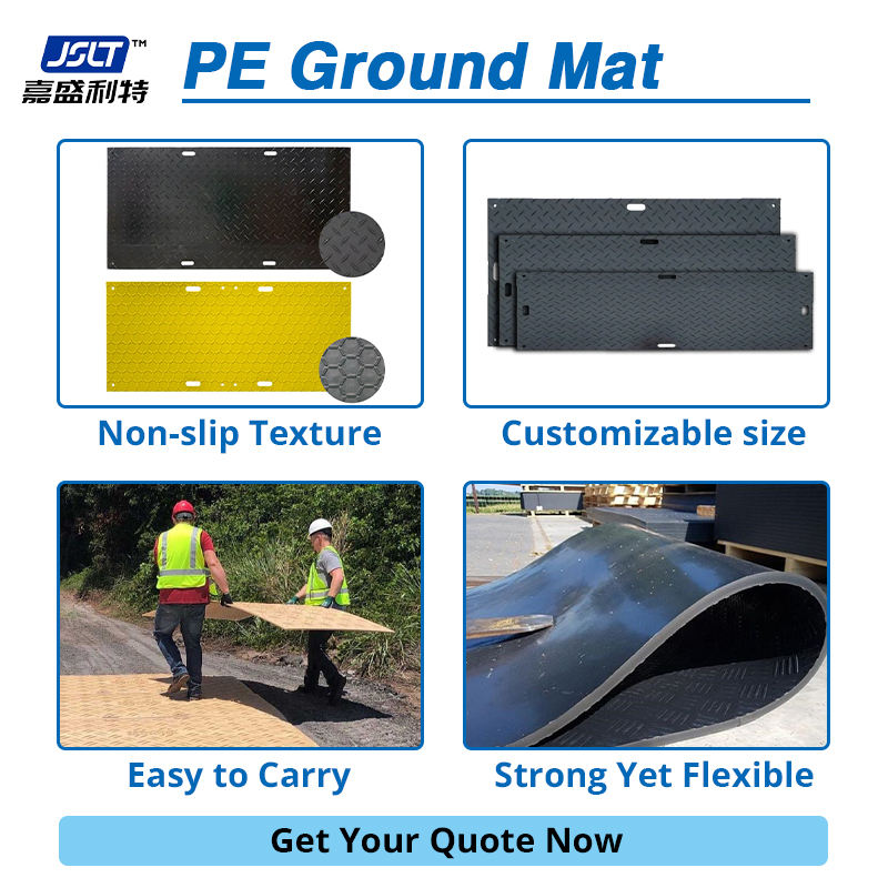 HDPE Extruded Ground Protection Mat with Logo 1000x2000mm Customizable ...