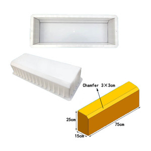 Roadside cement road chamfering kerb concrete prefabrication plastic mold