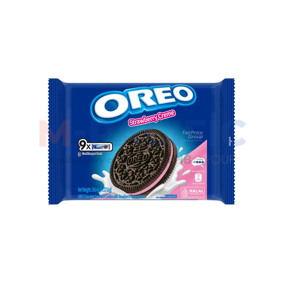 OREO STRAWBERRY CREAM BISCUITS MALAYSIA ORIGIN 110.4G/27.6G For COCOA ...