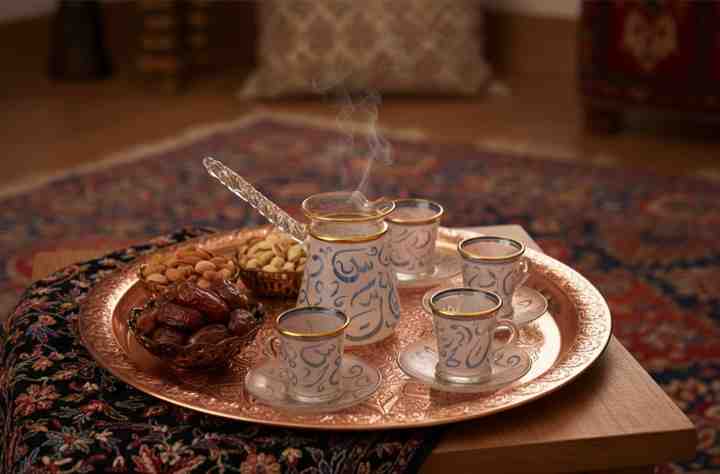 Egyptian Handmade Glass Tea Set Arabic Love-Style Hand-Painted ...