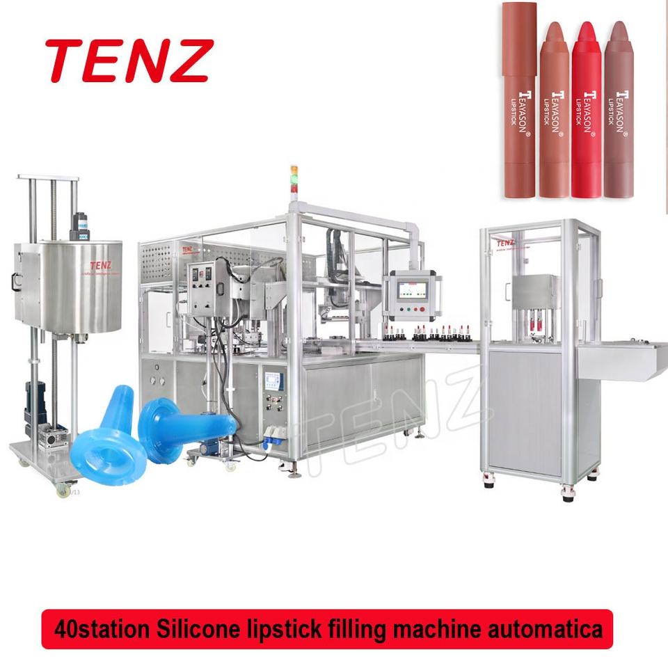 TENZ Fully Automatic Lipstick Machine 60 Station Rotary Silicone ...