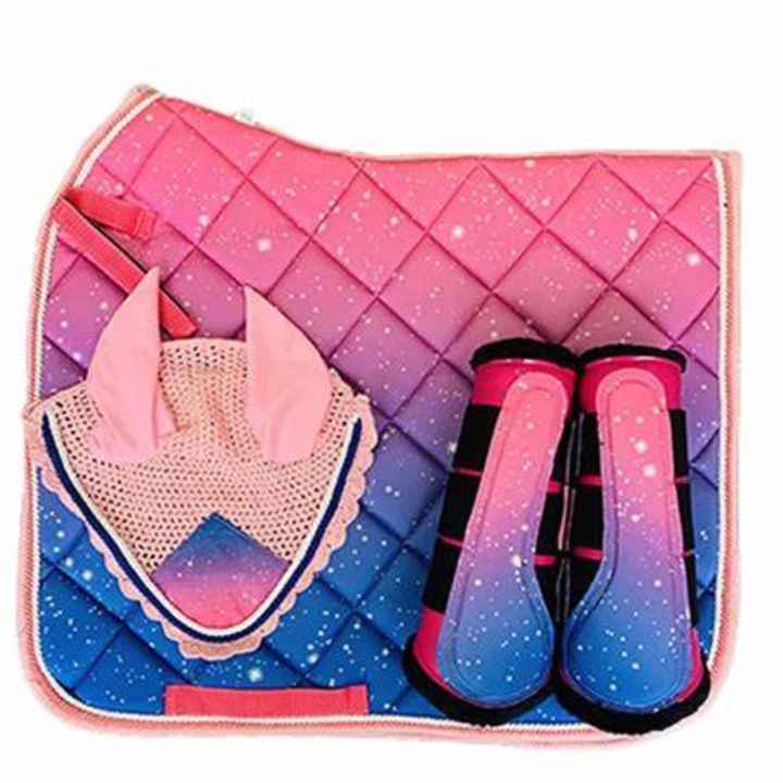 Wholesale Custom Horse Saddle Pad Set Ear Bonnets Fetlock Boots Stylish ...