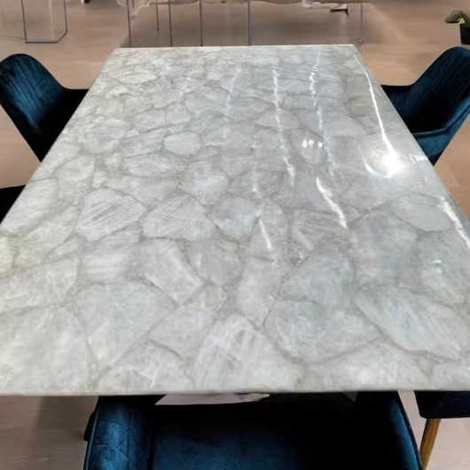 Quartz Stone Dining Table Top Handmade Natural Stone Furniture for ...
