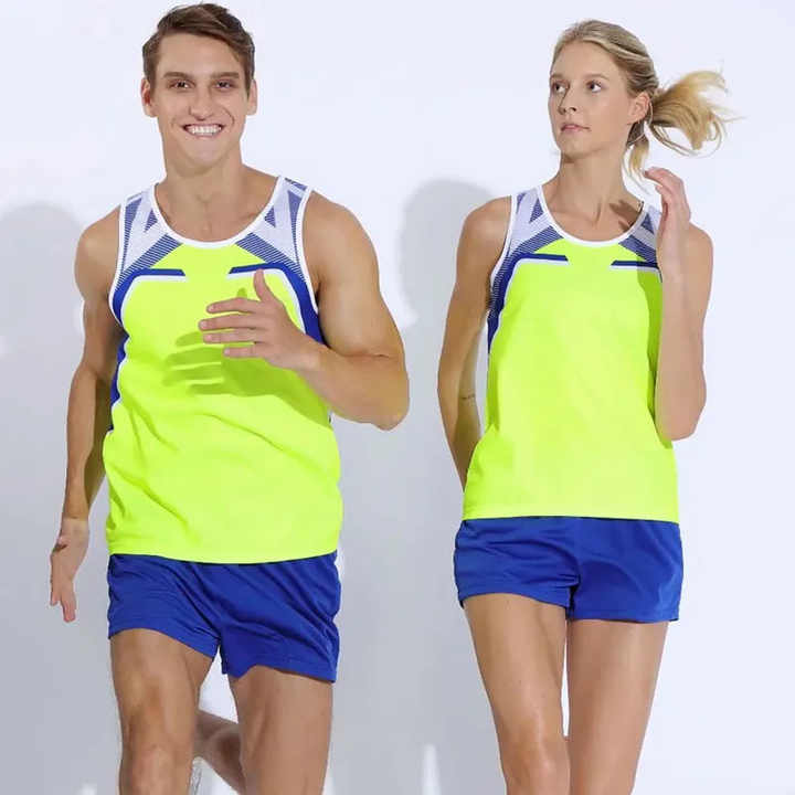 Unisex Quick Dry Cool Max Sleeveless Track Field Singlet Shorts ...
