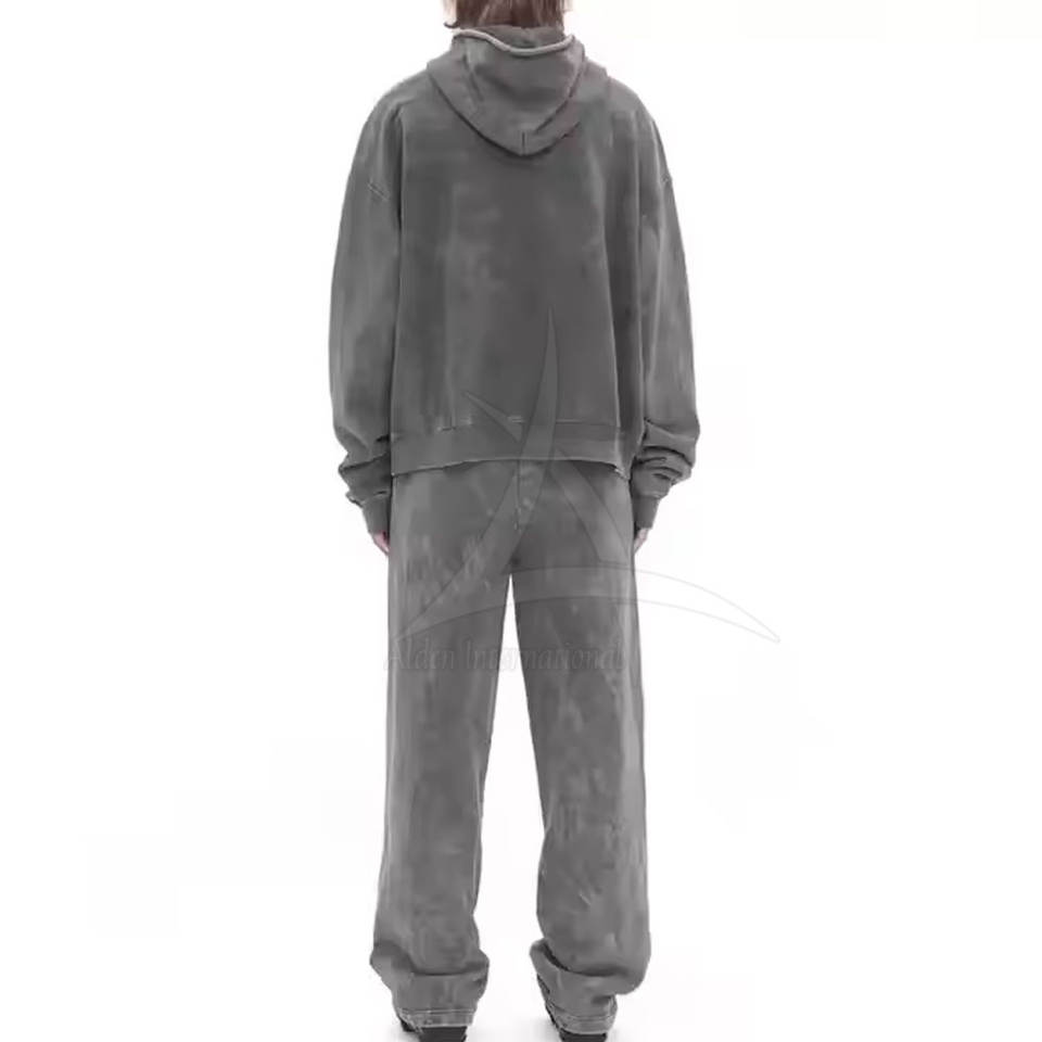 Stylish Breathable Winter Hooded Acid Wash Tracksuit Comfortable Fit ...
