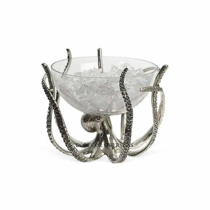Eye Catching Look Silver Shiny Polished Top Quality Metal Octopus ...