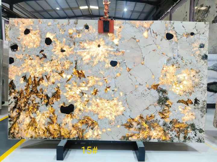 Luxury Home Decor Granite Slabs - Backlit Patagonia White