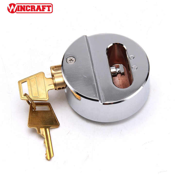 73MM Round Concealed Padlock with 2 Keys and Rubber Cover Hidden ...